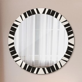 Kulaté dekorativní zrcadlo Geometrie abstrakce fi 80 cm