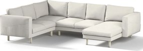 Potah na pohovku IKEA Norsborg rohová, 5-místná se šezlongem barva šedá