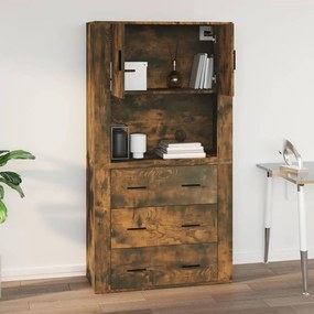 Nástěnná Skříňka Kouřový Dub 80X33X80 Cm Kompozitní Dřevo