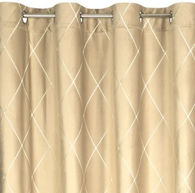 ZATEMŇOVACÍ ZÁVĚS NA KROUŽCÍCH PIERRE CARDIN MARGO 140X250 CM BÉŽOVÁ