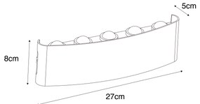Venkovní nástěnné svítidlo bílé vč. LED 10-světlo IP54 - Silly
