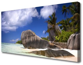 Obraz na plátně Skály Pláž Krajina 125x50 cm