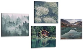 Set obrazů kouzelná příroda - 4x 40x40 cm