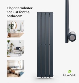 Blumfeldt Ontario, radiátor, 30 x 120, připojení 1/2", instalace na zeď, 733 W