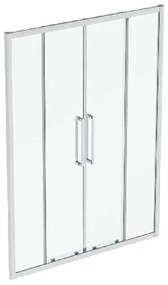 Ideal Standard i.Life - Posuvné sprchové dveře, čtyřdílné, 1500 mm, silver bright/čiré sklo T4951EO