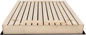 SAND TROPIC Dřevěné pískoviště s lavičkami a příslušenstvím 146x137cm