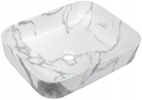 Invena Florina, keramické umyvadlo 51x40x13 cm, imitace kamene, INV-CE-40-706-C