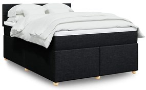 Box spring postel s matrací černá 140 x 190 cm textil 3286677