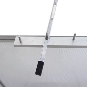 Zahradní skleník ke stěně, polykarbonát, 122x313x199 cm, MABON TYP 3