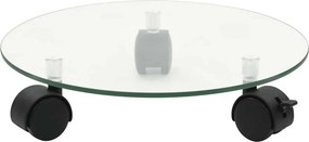 Vozíky pod květináče z tvrzeného skla 2 ks kulaté 28 cm 245691