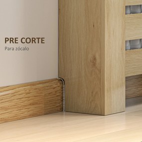 HOMCOM Kryt radiátoru s šuplíky MDF Kryt radiátoru do obývacího pokoje, ložnice, chodby 111x19x95,5 cm Dub