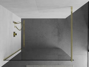 Mexen Kioto sprchová zástěna WALK-IN 8mm, 60x200 cm, sklo čiré/zlatý profil, 800-060-101-50-00