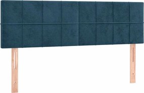 Box spring postel s matrací tmavě modrá 140x190 cm samet 3127491