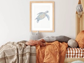 Plakát na stěnu ŽELVA do dětského pokoje Zvolte rozměr: 20 x 30 cm