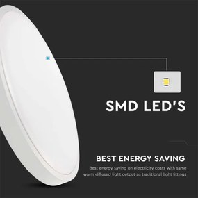 LED Koupelnové stropní svítidlo LED/24W/230V 3000K IP44 pr. 29,5 cm bílá