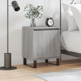 Noční stolek šedý sonoma 40 x 30 x 50 cm kompozitní dřevo - Default Title