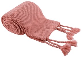 Růžová pletená deka Dressr 150x200 cm