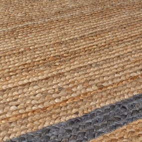 Flair Rugs koberce Kusový koberec Grace Jute Natural/Grey ovál ROZMĚR: 120x170 ovál