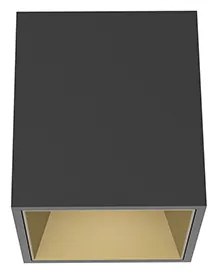 Flos 03.5911.14 Kap 80, černé - matně zlaté stropní svítidlo, 1x8,7W LED 2700K stmívatelné, 8,3x8,3cm