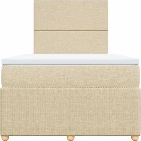 Box spring postel s matrací krémová 120x200 cm textil 3294321
