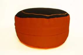 S radostí - vlastní výroba Meditační podsedák se spirálou - oranžový Velikost: ∅30 x v12 cm