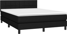 Box spring postel s matrací černá 140 x 190 cm textil 3140051