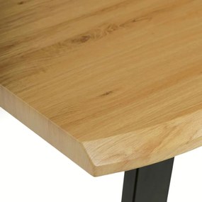 Vikio Jídelní set pro 4 osoby 160x90 cm soft dub noha X šedá židle s područkami VJS226-4S