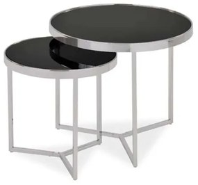 MAXIVA Konferenční stolek - DELIA II, černá/chrom