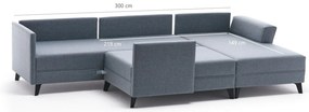 Hanah Home Šestimístná pohovka EFSUN krémová 300 cm