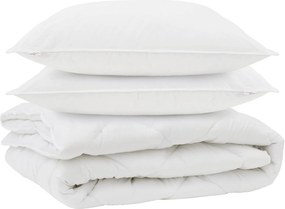 Přikrývka na všechny sezóny s polštářem 3 ks Bílá Mikrovlákno 3377590