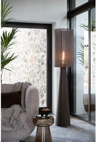 Hnědá stojací lampa s textilním stínidlem (výška 180 cm) Micky – Light &amp; Living