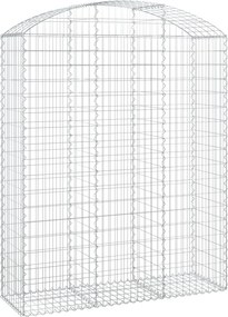 Klenutý gabionový koš 150 x 50 x 180/200 cm pozinkované železo 153459