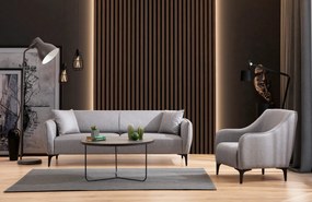 Hanah Home Třímístná pohovka BELISSIMO světle šedá 220 cm 560ARE1360