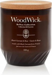 Black Currant & Rose – WoodWick střední vonná svíčka s dřevěným knotem