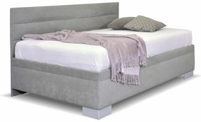 Čalouněná postel Niobe s bočním čelem a úložným prostorem, 120x200 cm