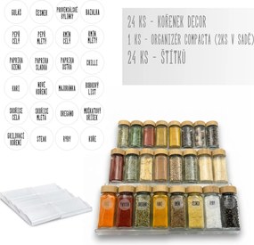 usporadejto.cz Sada 24ks kořenek DECOR se 2 schůdky do šuplíku COMPACTA
