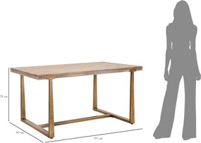 Jídelní stůl Ankara 150 cm hnědý/zlatý