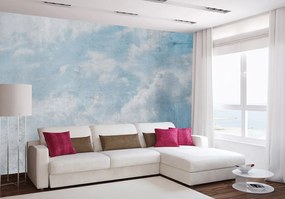 DIMEX | Samolepicí vliesová fototapeta na zeď Abstrakt mraky MA-5-0373 | 375 x 250 cm | modrá, bílá, šedá