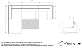 Světle hnědá rozkládací modulární rohová pohovka s úložným prostorem (levý roh) Lulu – Miuform