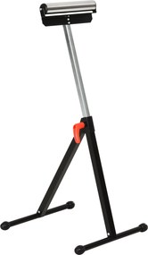 HOMCOM Válečková koza Výškově nastavitelná podpěrná koza s nosností až 90 kg Kovová černá 44x50x68-110 cm pro dílnu a kutilské projekty