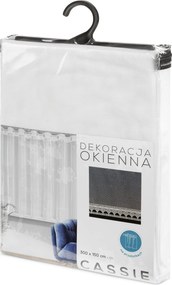ZÁCLONA NA KROUŽCÍCH CASSIE 300X150 CM BÍLÁ