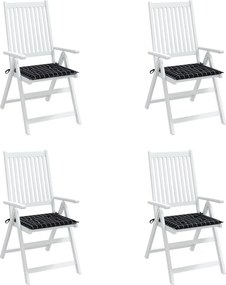 vidaXL Podušky na zahradní židli 4 ks 50 x 50 x 3 cm textil [361081] Barva: Modro-bílá