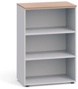 Kancelářský regál PRIMO, 1087 x 800 x 420 mm, šedá / buk