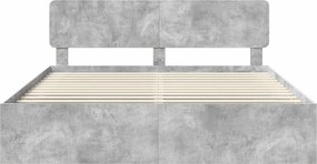 Rám postele s čelo Beton 180 x 200 cm Masivní borové dřevo 3412045