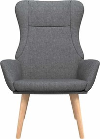 Relaxační židle tmavě šedá textil 341395