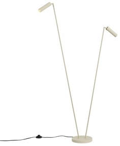 Moderní stojací lampa béžová 2-světla GU10 35mm - Thomas