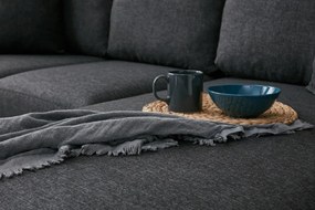 Hanah Home Rohová pohovka EVA antracitová levá
