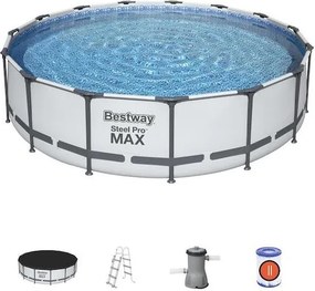 Výrobce: Bestway Bazén Bestway Steel Pro MAX, 56488, filtr, pumpa, žebřík, prostěradlo, 4,57x1,07 m 8050077