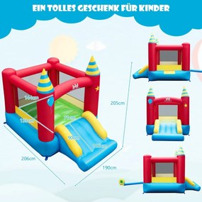 Costway Skákací hrad Dětský nafukovací domeček Přenosný ráj na hraní