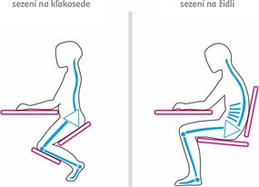 Ergonomická kľakačka, šedohnědá taupe / černá, RUFUS